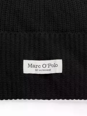 Marc O'polo Ribbed-knit Logo Patch Beanie