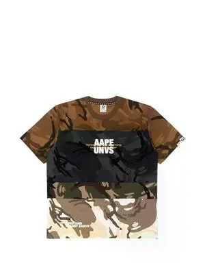 AAPE BY *A BATHING APE Camo-print Colour-block T-shirt - Black