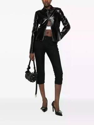 COURREGES Vinyl Effect High Neck Jacket