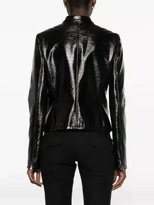 COURREGES Vinyl Effect High Neck Jacket