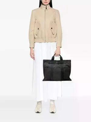 Hermès 1990-2010 Canvas Herline Mm Tote Bag - Grey