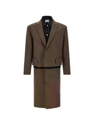 Sacai Wool Flannel Denim Coat