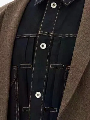 Sacai Wool Flannel Denim Coat