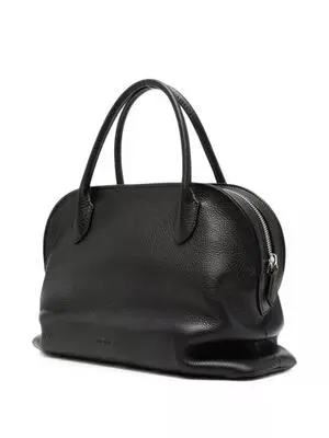 THE ROW Agnes 12 Leather Tote Bag - Black