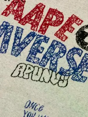 AAPE BY *A BATHING APE Graphic Print Crew Neck Sweater