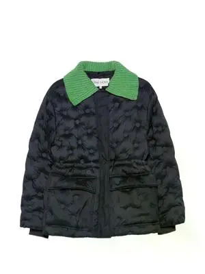 Stine Goya Quilted Jacket With Contrasting Collar - Blue