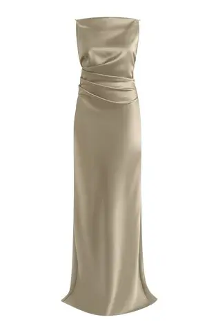 Amsale Spaghetti Strap Low Back Dress
