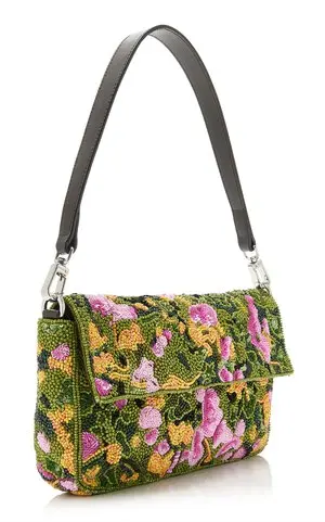 Staud Timmy Convertible Beaded Leather Bag