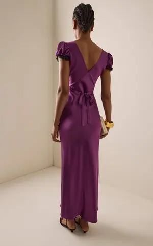 RODARTE Bias Ruffled Silk Maxi Dress