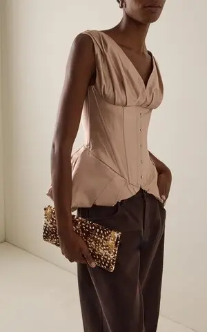 Staud Muse Leather Clutch