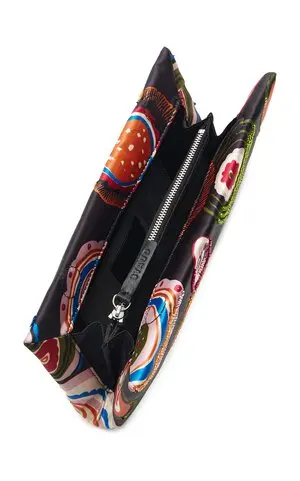 Staud Muse Beaded Satin Clutch