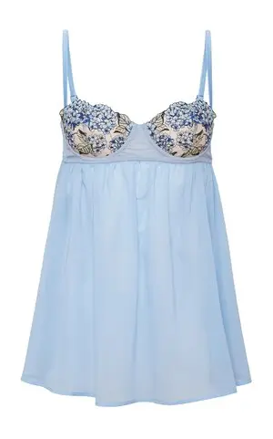 FLEUR DU MAL Hydrangea Cupped Babydoll - Blue