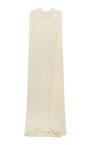 SIMKHAI Demi Draped Jersey Cape Gown