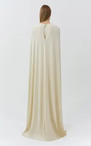 Simkhai Demi Draped Jersey Cape Gown