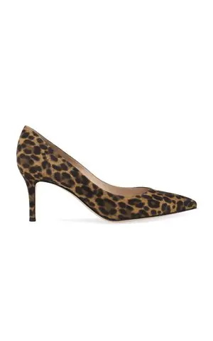 GIANVITO ROSSI Leopard Suede Pointed Toe Stiletto Pumps - Print