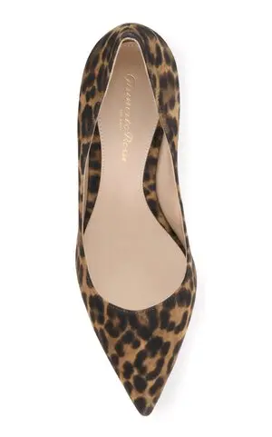 GIANVITO ROSSI Leopard Suede Pointed Toe Stiletto Pumps - Print