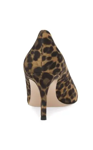 GIANVITO ROSSI Leopard Suede Pointed Toe Stiletto Pumps - Print