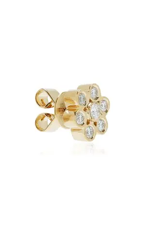Sophie Bille Brahe Petite Lily 18k Yellow Diamond Stud Earring