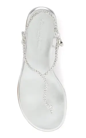 GIANVITO ROSSI Eternity Embellished Leather Thong Sandals