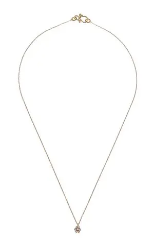 SOPHIE BILLE BRAHE Lily Fleur Simple 18K Yellow Gold Diamond Necklace