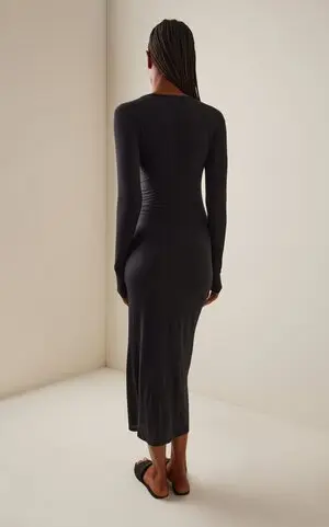NEGATIVE Whipped Henley Dress - Black