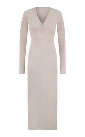 NEGATIVE Whipped Henley Dress Tan
