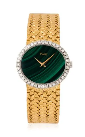 STEPHANIE WINDSOR Piaget Malachite Vintage Watch - Gold