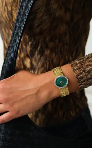 STEPHANIE WINDSOR Piaget Malachite Vintage Watch