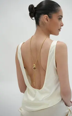BOLOLA Blythe 14k Gold-plated Brass And Gemstone Lariat Necklace