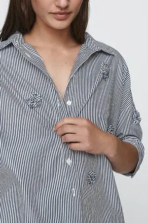 Maeve Mabel 100% Cotton Boxy Oxford Shirt