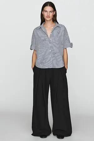 Maeve Mabel 100% Cotton Boxy Oxford Shirt