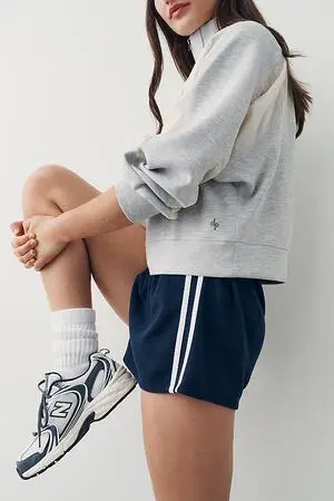 Daily Practice Mixed Media Quarter-zip Jacket Top