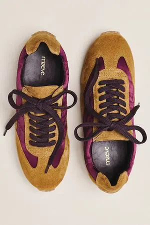 Maeve Suede Colorblock Sneakers - Purple Pattern