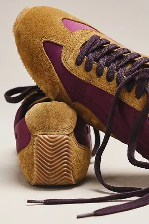 Maeve Suede Colorblock Sneakers - Purple Pattern