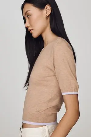Maeve Short-sleeve Cropped Sweater
