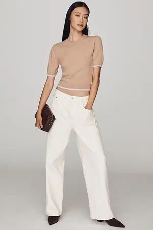 Maeve Short-sleeve Cropped Sweater