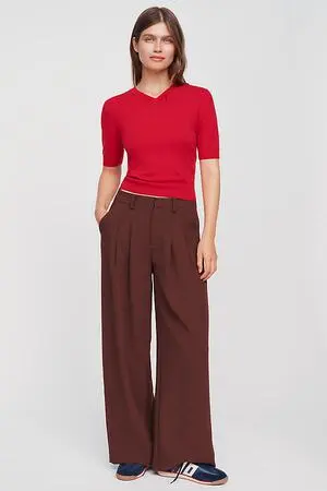 Maeve Cropped Sweater - Red