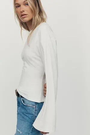 MAEVE Waisted Long-sleeve Top