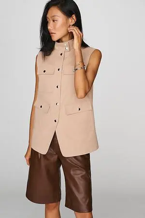 ALIGNE Winnie Utility Vest Top - Camel