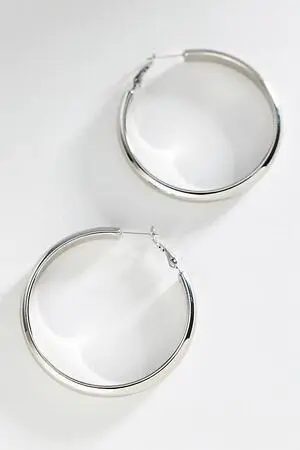 Anthropologie Water-resistant Hoop Earrings - Silver