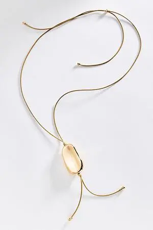 Anthropologie By Anthropologie Corded Organic Pendant Necklace Neutral