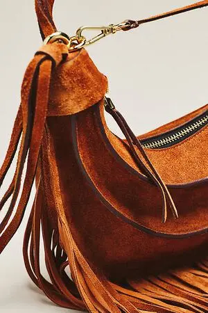 Farm Rio Banana Suede Shoulder Bag