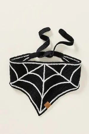 THE FOGGY DOG Spiderweb Crochet Pet Bandana