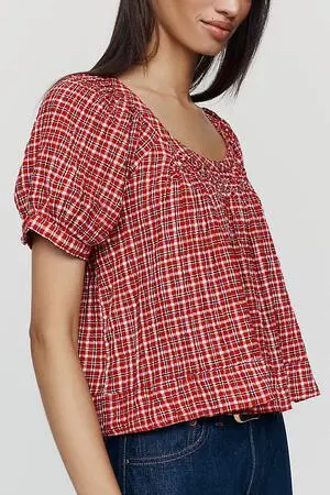 PILCRO Smocked Swg Blouse