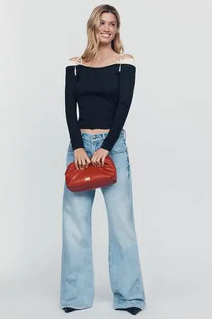Astr The Label Loretta Off-shoulder Tie Top