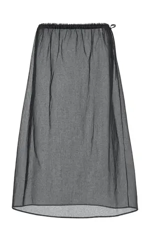Prada Sheer Organza Skort With Built-in Shorts - Black