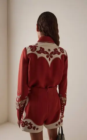ALEMAIS Duke Embroidered Crepe Shirt