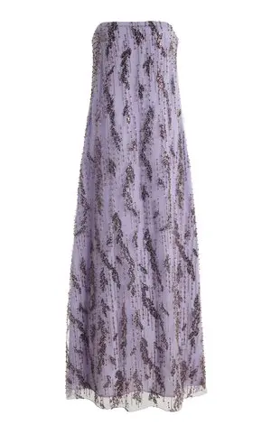 Staud STAUD Cassie Embellished Maxi Dress Purple