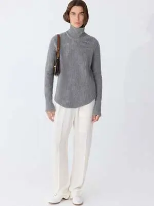 CALLAS MILANO Barrie Cashmere Turtleneck Sweater - Grey