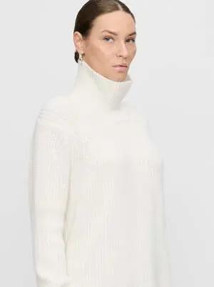 CALLAS MILANO Barrie Cashmere Turtleneck Sweater - Ivory